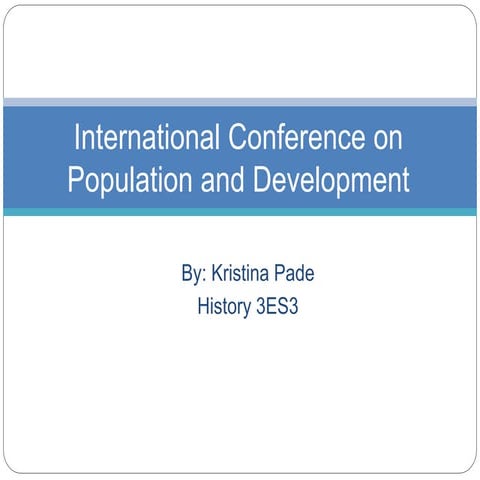 International conference on population and development | PPTX