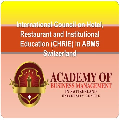 International council on hotel, restaurant and institutional education ...