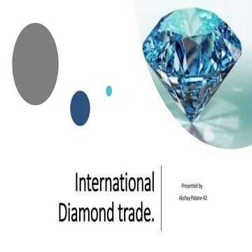 International diamond trade with dubai | PPT