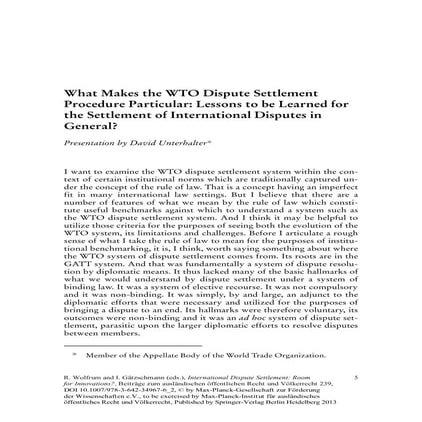 International dispute settlement room for innovations | PDF