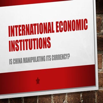 International economic institutions | PPT