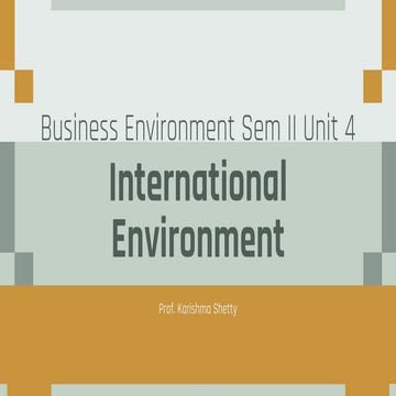 INTERNATIONAL ENVIRONMENT | PPTX