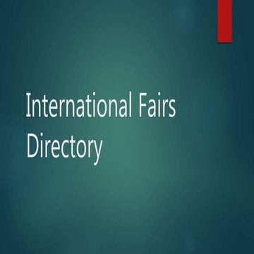 International Fairs Directory Pptx