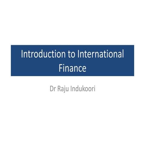 International Finance | PPTX