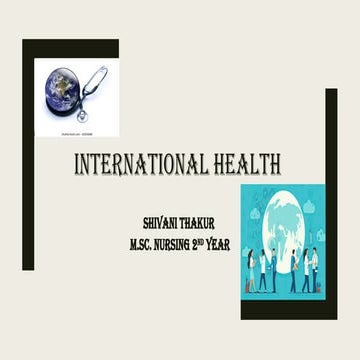 Comprehensive Overview of International Health and Global Health ...