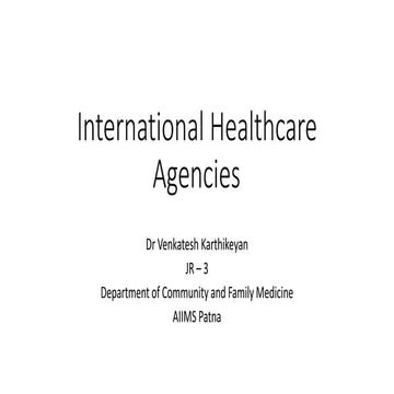 International Healthcare Agencies | PPTX