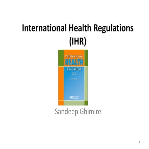International Health Regulation | PPT