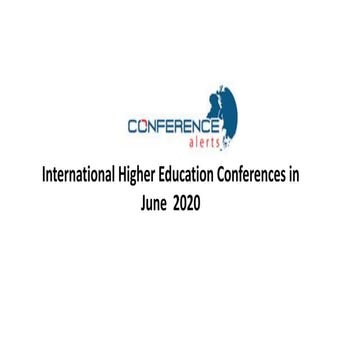 International Education Conferences in March 2020 | PDF