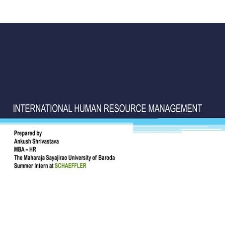International human resource management | PPT