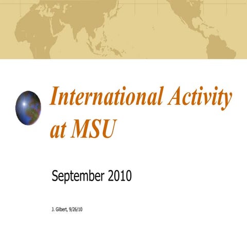 MSU as a Global University | PPTX