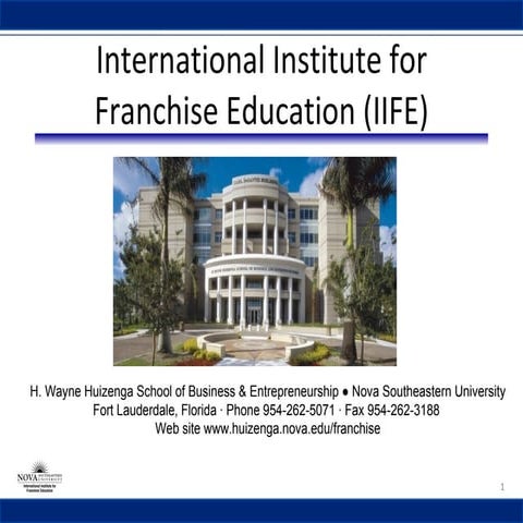 International Institute For Franchise Education (Iife) Profile | PPT