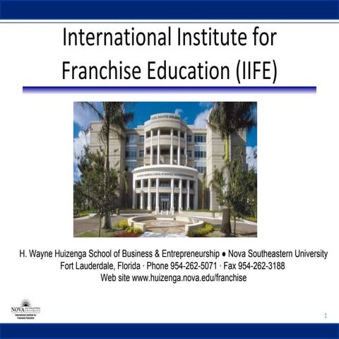 International Institute For Franchise Education (Iife) Profile | PPT