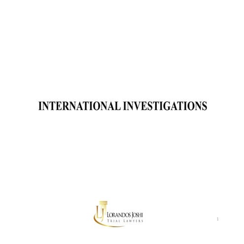 International Investigations | PDF