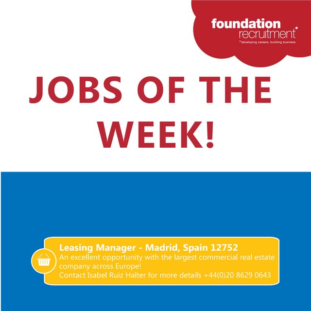 Jobs of the week! | PDF