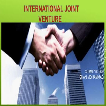 International joint venture | PPTX