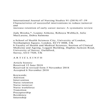 International Journal of Nursing Studies 91 (2019) 47–59Char.docx