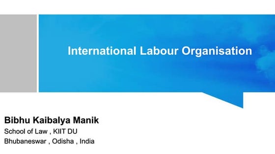 International labour organization | PPT