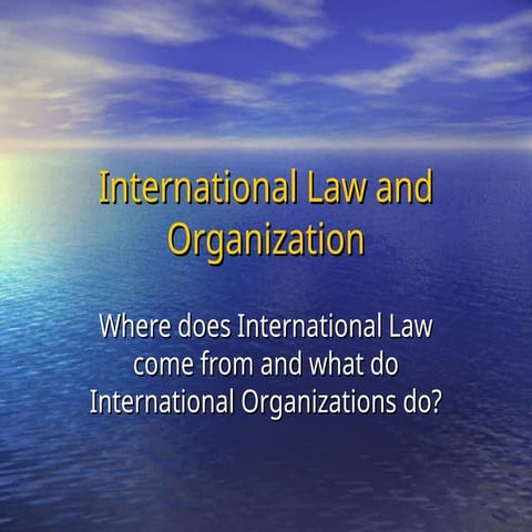 International Organization united nations | PPT