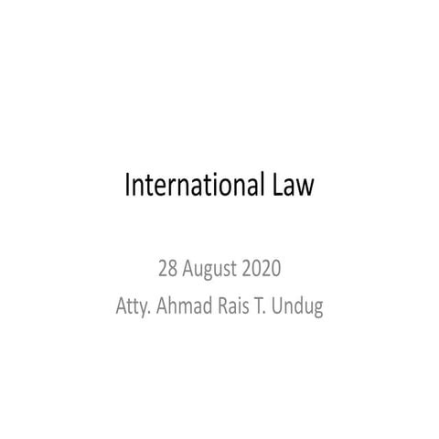 International law aug 28 | PPT