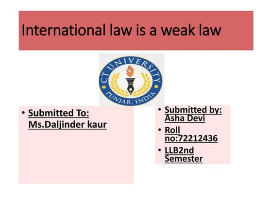 International law-int | PPT