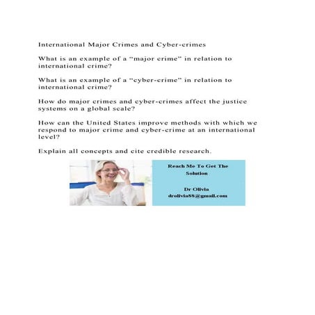 International Major Crimes and Cyber-crimesWhat is an example .docx