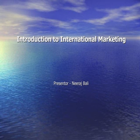 International marketing | PPT