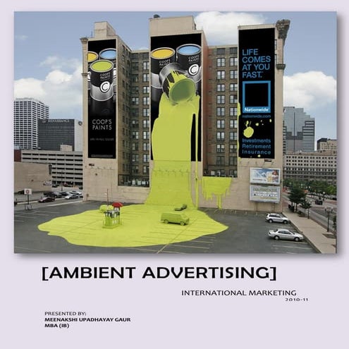 International Marketing-Ambient Advertising_Write Up | PDF