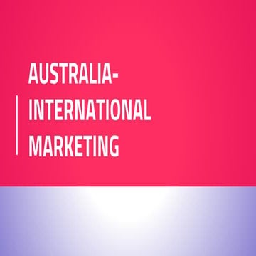 International marketing and australia | PPTX