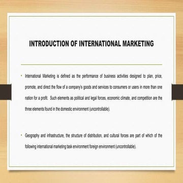 International marketing | PPT