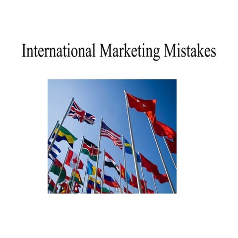 International marketing mistakes | PPT
