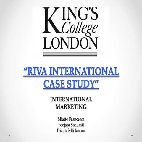 International marketing presentation RIVA | PPTX