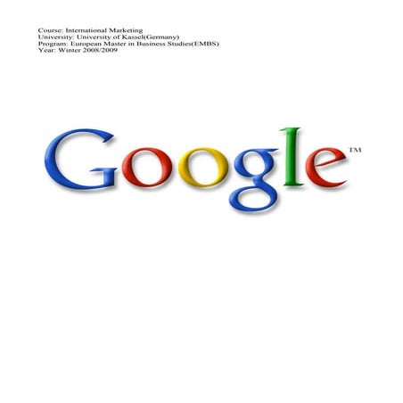 International Marketing Report Example | PDF