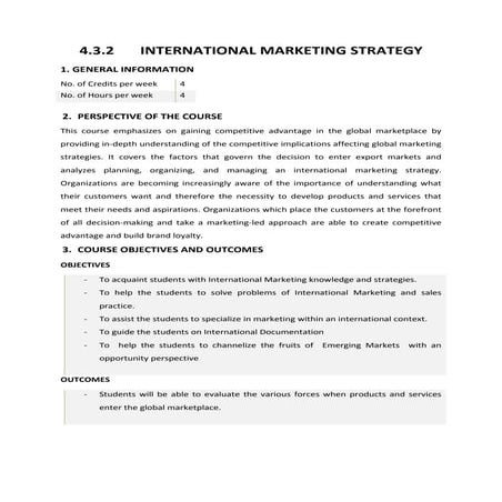 International marketing strategy | PDF