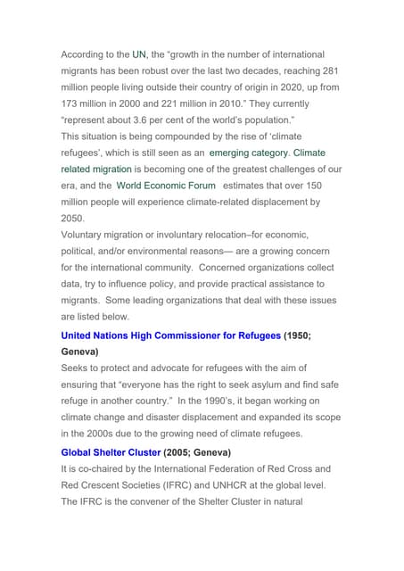 International organization for migration - | PDF