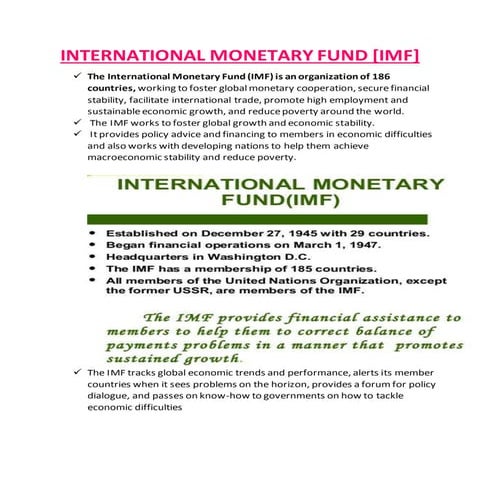 International monetary fund | DOCX