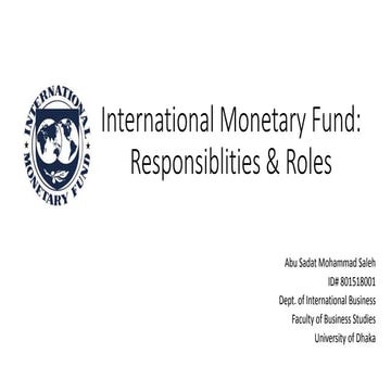 International monetary fund ppt | PPTX