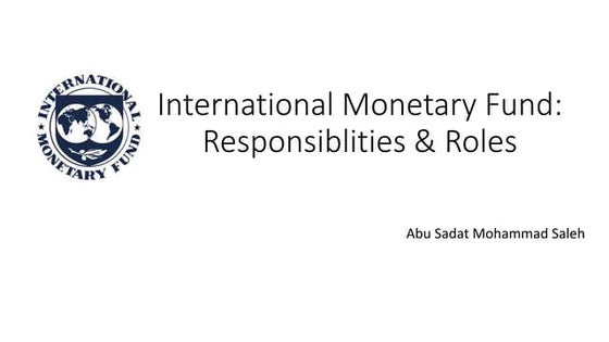 IMF and World Bank | PDF