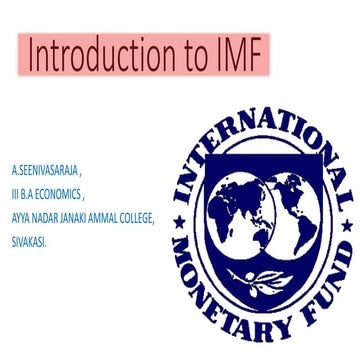 International monetary fund ppt | PPT