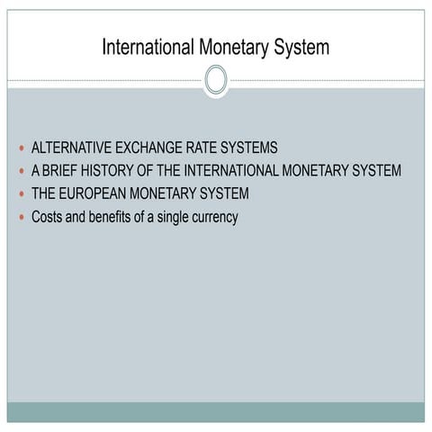 International monetary system | PPT