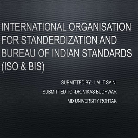 iso and bis lalit mdu | PPTX
