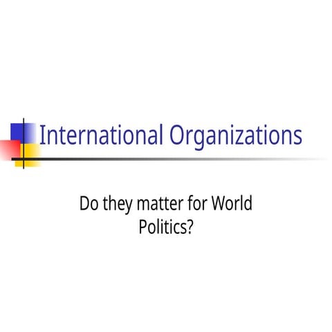 International Organizations in the world | PPT