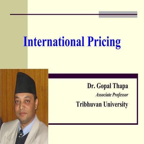 International pricing | PDF