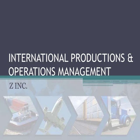 International productions operations management | PPTX