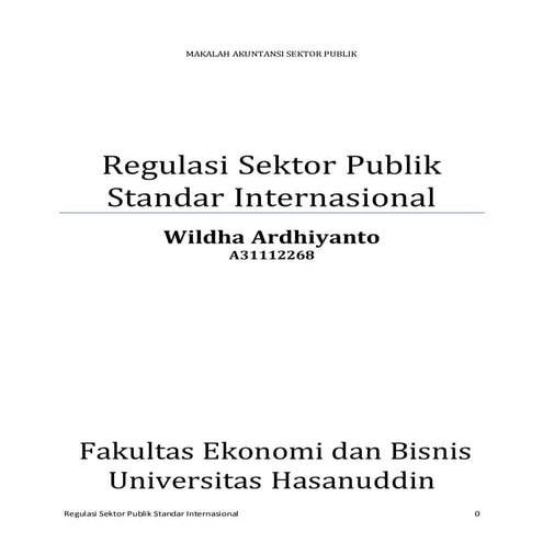 International public sector accounting standards board | PDF