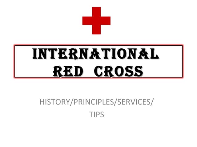 Presentation of red cross | PPTX
