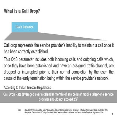 International regulatory call drop regulations mapping draft_19 jan | PPTX