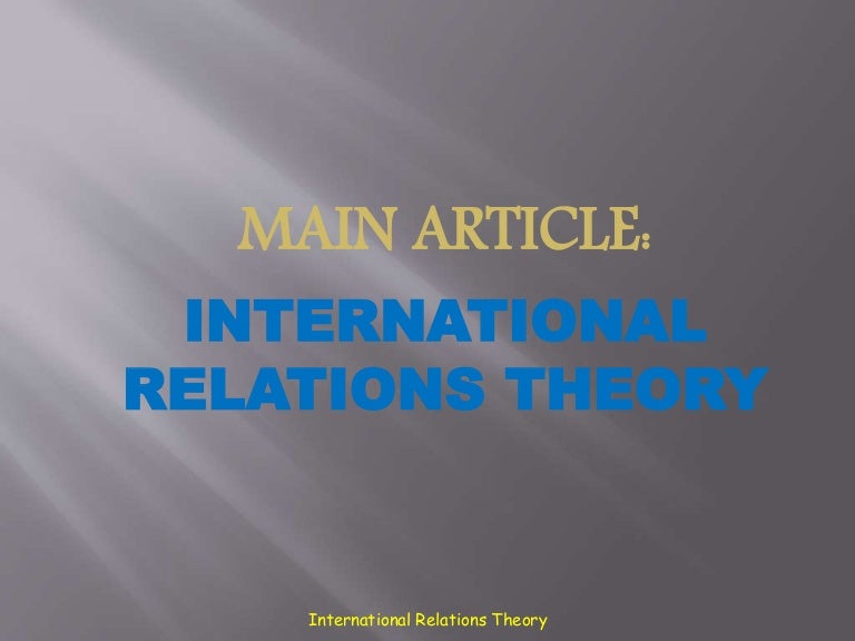 Fundamental Principles Of International Relations Pdf Notes - quickmust
