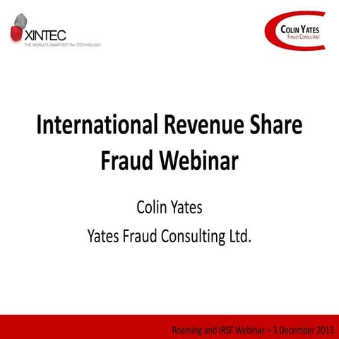 International Revenue Share Fraud webinar | PPTX