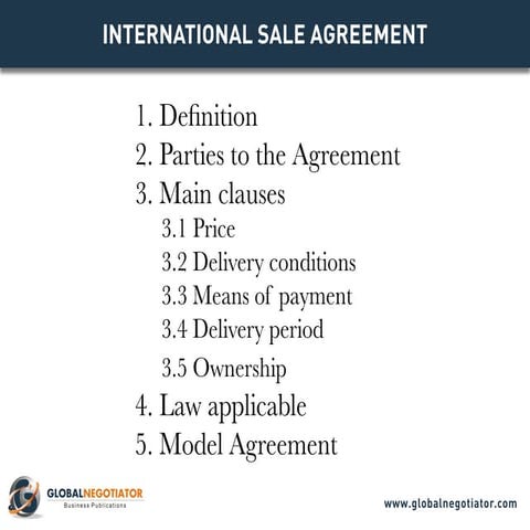 INTERNATIONAL SALE AGREEMENT TEMPLATE | PDF
