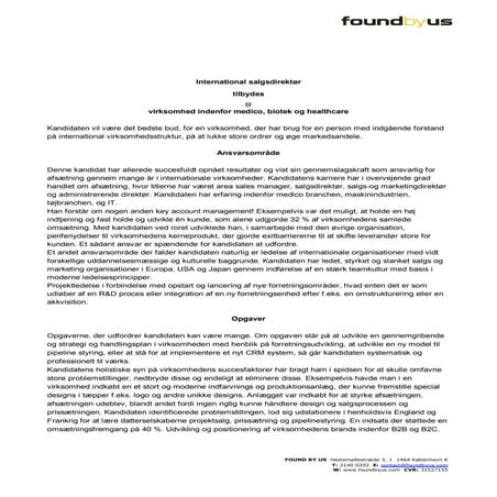 Mini CV for Michael Gosden - DK version | PPTX